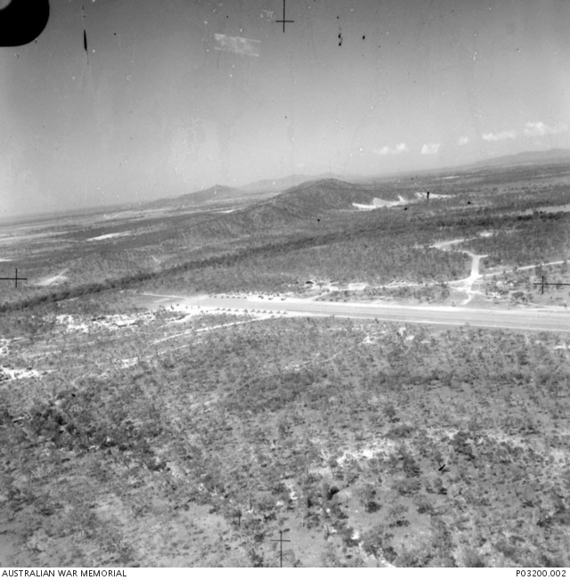 The Bohle River airstrip of 86 Squadron RAAF looking towards Townsville ...