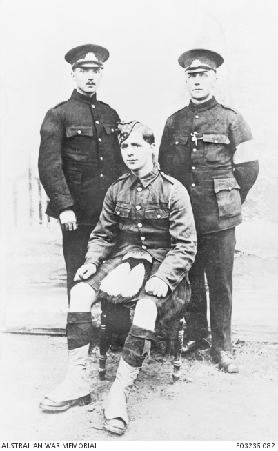 Studio portrait of three escaped Prisoners of War (POW) taken in ...