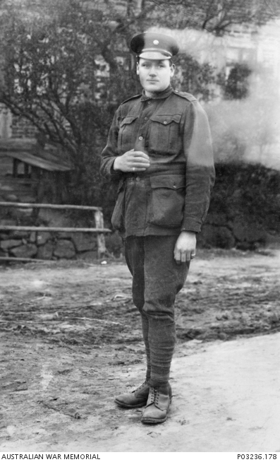 Outdoor portrait of Australian Prisoner of War (POW) 4208 Private (Pte ...