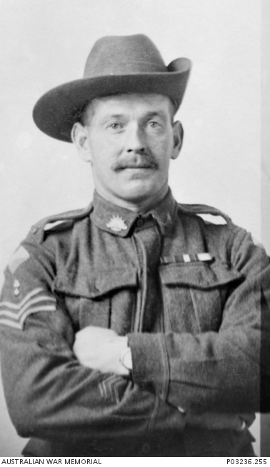Studio portrait of Australian ex-Prisoner of War (POW) 404 Sergeant ...