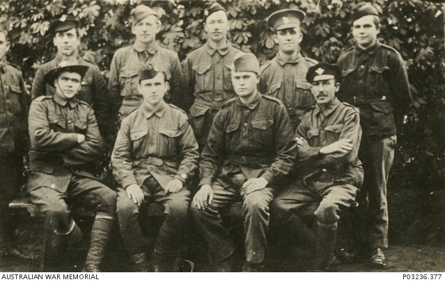 Group portrait of repatriated allied Prisoners of War (POW) somewhere ...