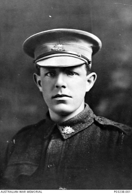 Studio portrait, taken on enlistment, of 1304 Sergeant (Sgt) William (Walter) Langstaff, D ...