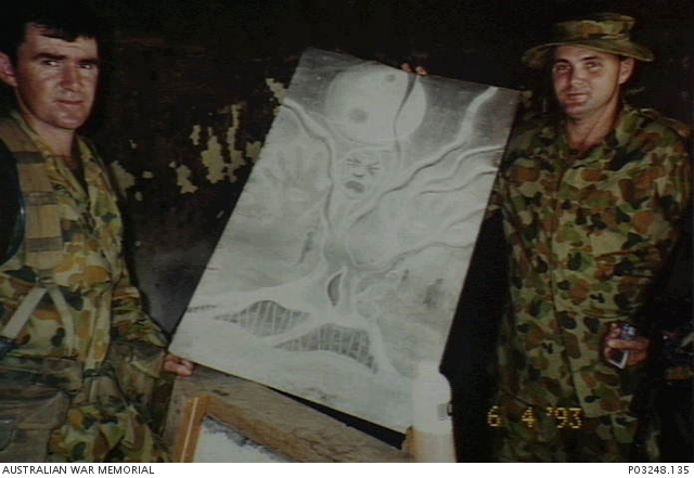 Informal portrait of Private Cameron Simpson (left), Army History Unit ...