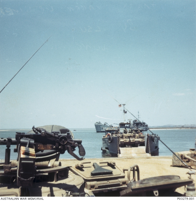 Australian Centurion Mk V/1 tanks from C Squadron, 1st Armoured ...