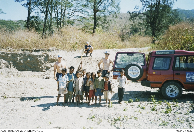 Informal portrait of members of the United Nations Mission East Timor ...
