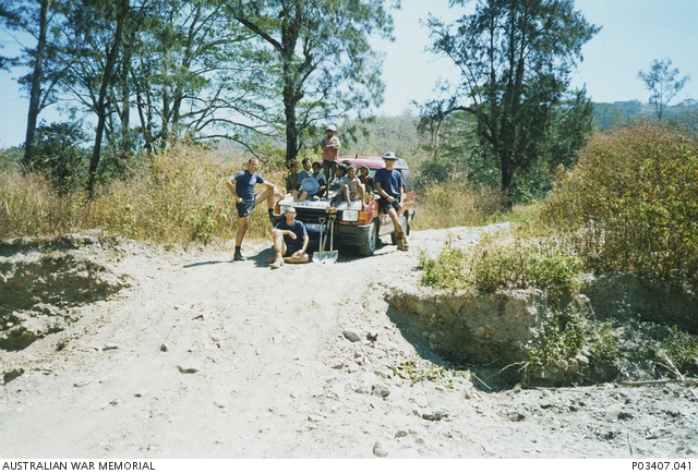 Informal portrait of members of the United Nations Mission East Timor ...
