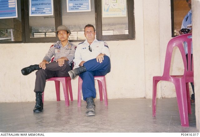 Informal portrait of Sergeant (Sgt) Phil Hunter, Australian Federal ...