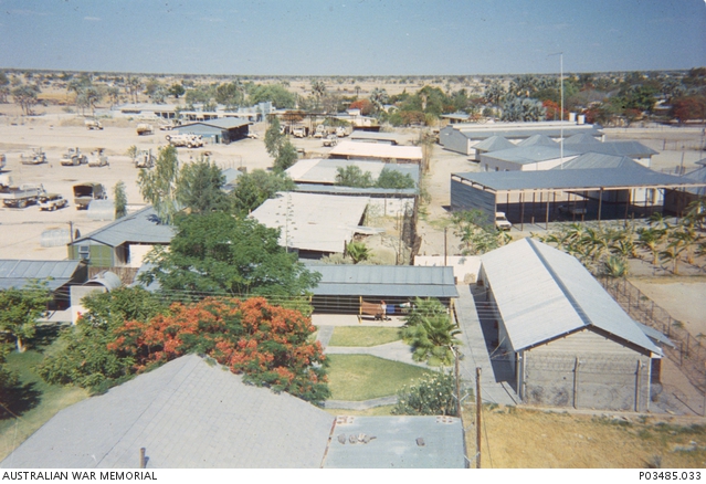 The fourth of ten images showing a panorama of the base used by the ...