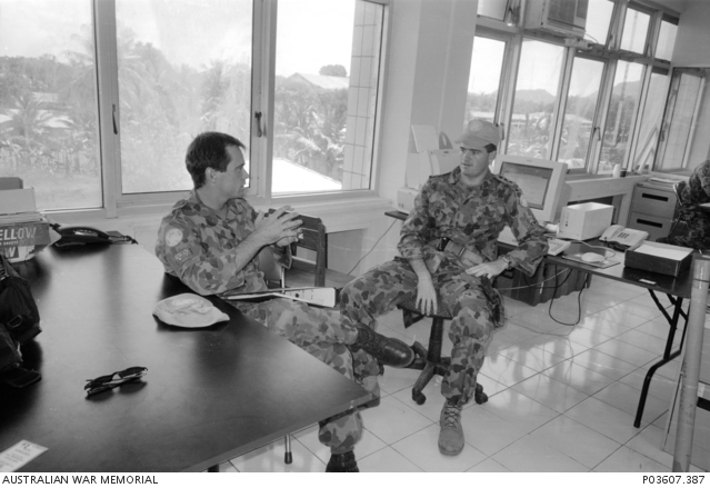 Two members of Special Air Services Regiment (SAS) tasked to guard ...