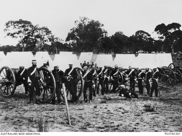 Group portrait of a contingent of unidentified members of the Royal ...