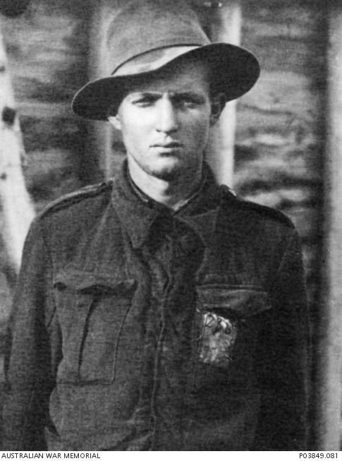 Informal portrait of NX43423 Private (Pte) Robert Thomas Rosser, a ...