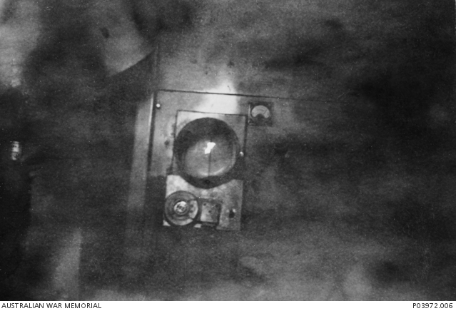 Image of the cathode ray radar scope used by men of Radar Unit 342 ...