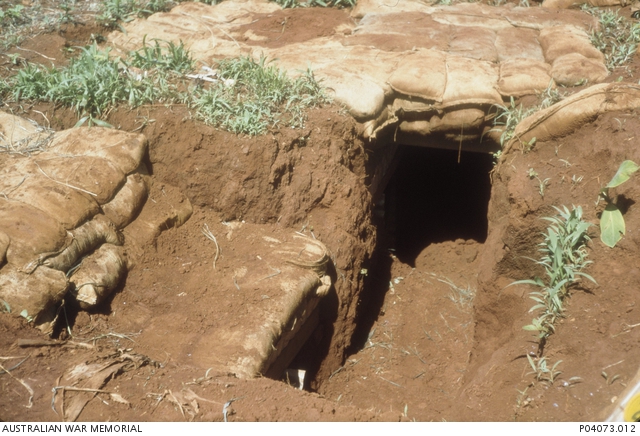 A reinforced perimeter defence bunker at the 3rd Battalion, The Royal ...