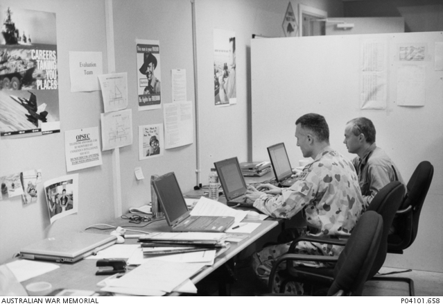 Lieutenant Colonel (Lt Col) Philip Swinburg (foreground) and Andrew ...