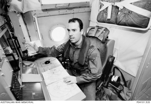 Flight Lieutenant (Flt Lt) Palmer, aircrew for an RAAF P-3 Orion ...