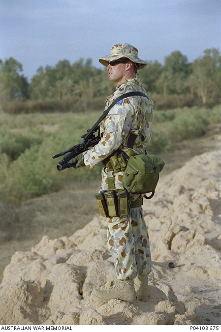 Sergeant (Sgt) Charlie Kearnan, a member of the RAAF Airfield Defence ...