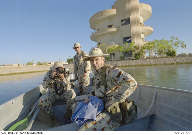 Corporal (Cpl) Darren Hilder (with camera), Leading Seaman Dave Temple ...