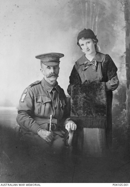 Studio portrait of 1467 Private (Pte) Percy Hugo Wray, 35th Battalion ...