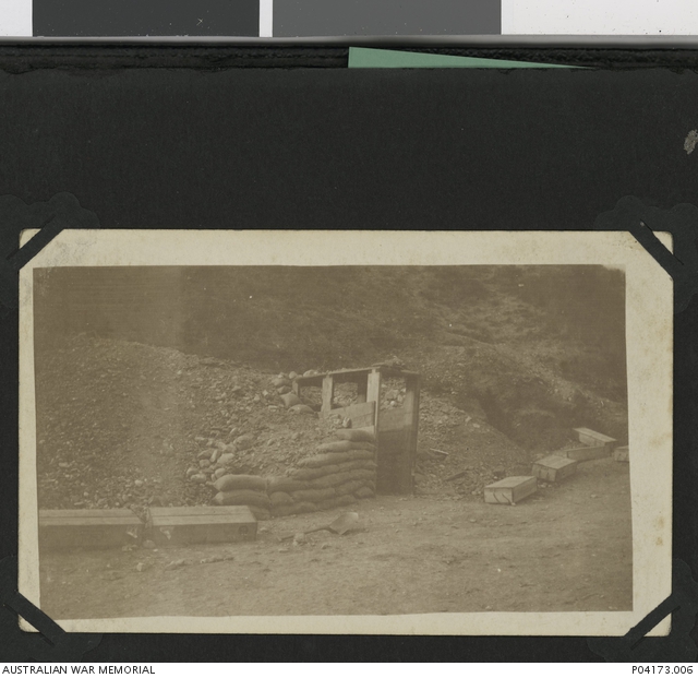 A front view of the Australian guncotton magazines at Anzac Cove ...