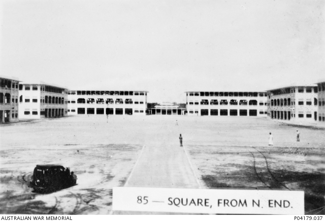Selarang Barracks square as seen from the northern end. | Australian ...