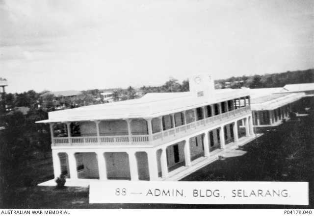 An aerial view of the Administration Building at Selarang. | Australian ...