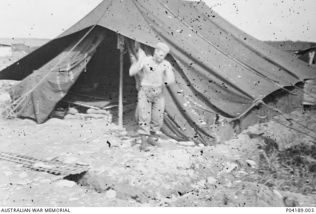 Portrait of 1200307 Private (Pte) Kerry Joseph Brooham standing in ...