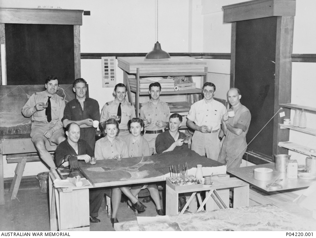 139866 Flying Officer Alexander Craig-Smith (back left) and staff at ...