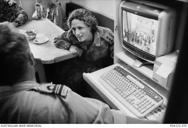 Captain Sarah Hawke of the 1st Joint Public Affairs Unit, in ...