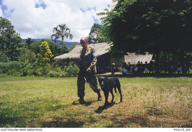 Sapper Graham Ellis, of 3rd Combat Engineer Regiment, and his Explosive ...