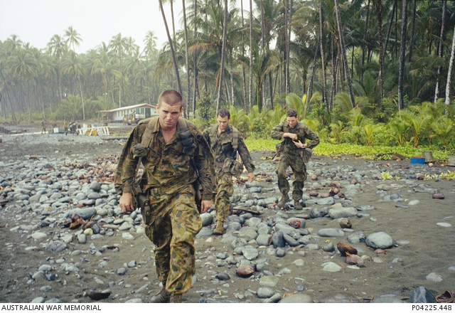 Members of 21 Troop, 3 Combat Engineer Regiment (3CER), at Kolina, on ...