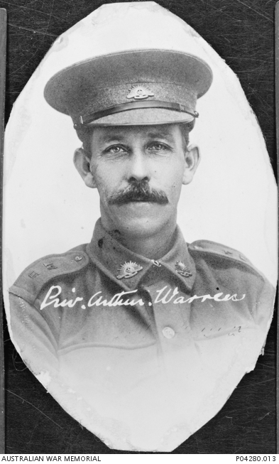 Studio portrait of 4326 Private (Pte) Arthur Little Warren, 13th ...