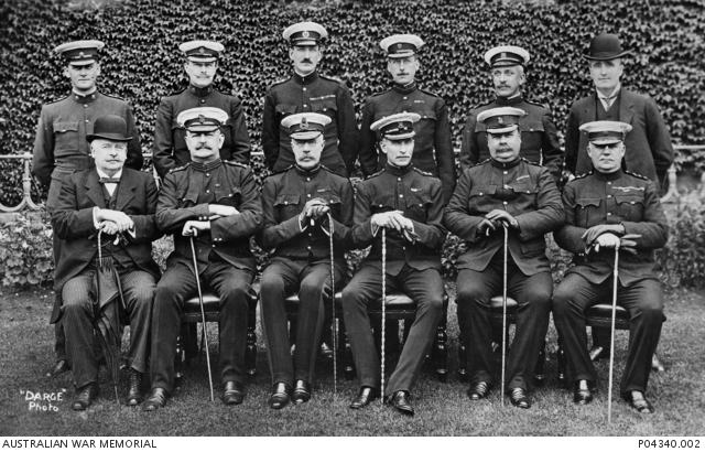 Group portrait of commissioned officers of staff corps and militia ...
