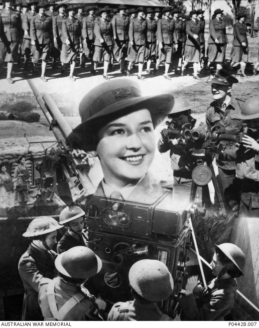 A montage of pictures taken in 1942 of the Australian Women's Army ...