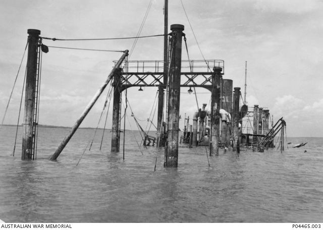 The wreck of USAT Meigs, sunk in Darwin harbour during a Japanese air ...