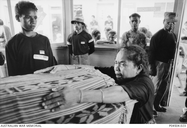 The mother of pro-Indonesian Aitarak militia member Placido Ximenes ...