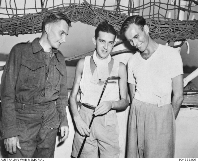 Ex-prisoners of war; J. Coppin (probably 407099 Warrant Officer (WO ...