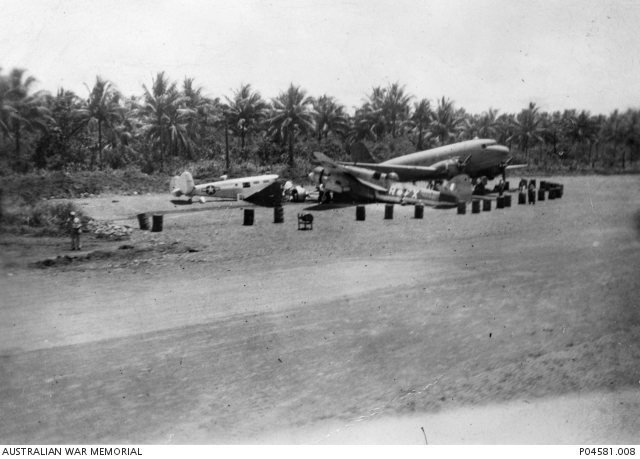 The scene after DAP Beaufort Mk VIII A9-582 of 6 Squadron RAAF, swung ...