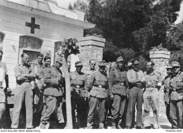 Mixed group portrait of Austrian mountain troops and Australian ...