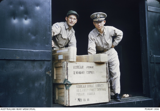 Informal portrait of Australian UN accredited War Correspondent Donald ...