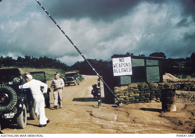 A checkpoint on a South Korean road leading into Panmunjom. The multi ...