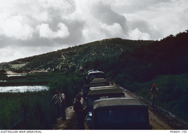Army convoy. One of a series of photographs taken by the Australian Mr ...