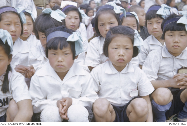 Korean children. One of a series of photographs taken by the Australian ...