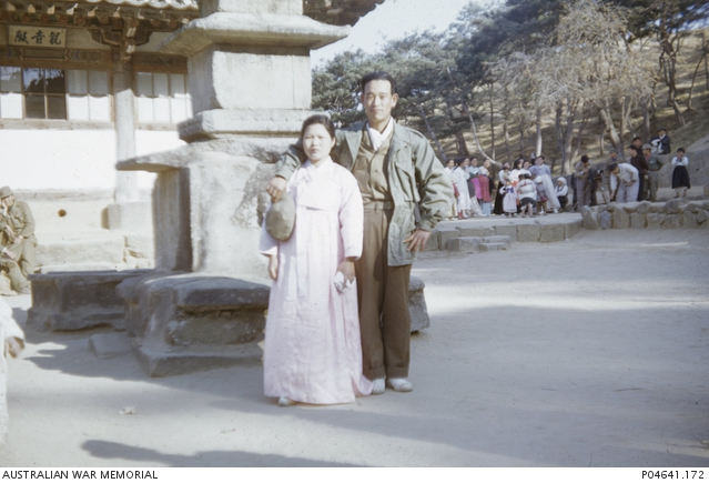 A Korean couple. One of a series of photographs taken by the Australian ...