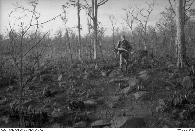 With his L1A1 Self Loading Rifle (SLR) at the ready, an unidentified ...