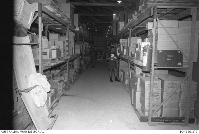 1st Australian Field Hospital, Stores. | Australian War Memorial
