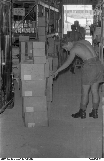 1st Australian Field Hospital, Stores. | Australian War Memorial
