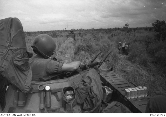 Normie Rowe’s on operations with troopers of 1 Troop, B Squadron, 3rd ...