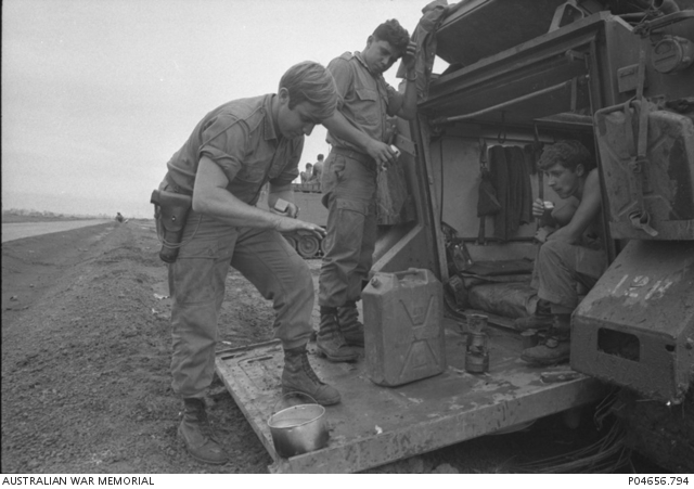 Normie Rowe’s on operations with troopers of 1 Troop, B Squadron, 3rd ...