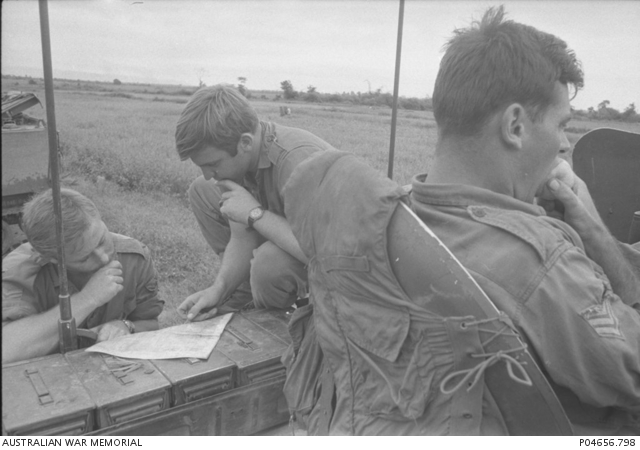 Normie Rowe’s on operations with troopers of 1 Troop, B Squadron, 3rd ...