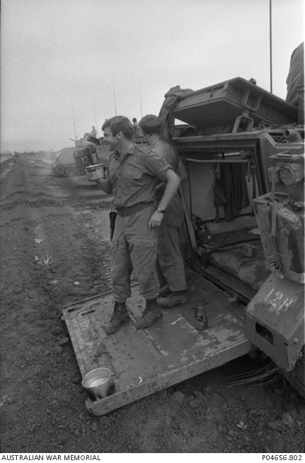Normie Rowe’s on operations with troopers of 1 Troop, B Squadron, 3rd ...